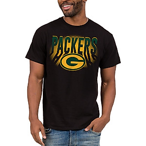 Junk Food Clothing x NFL - Green Bay Packers - Team Spotlight - Unisex Adult Short Sleeve Fan T-Shirt for Men and Women - Size Large