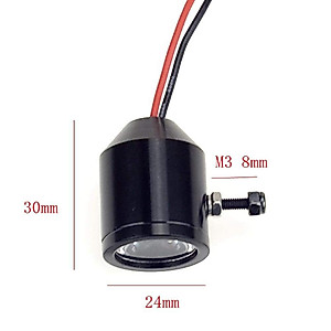 RC LED Light Kit, RC Spotlights 3W Headlight Front Light Searchlights Spare Part LED Light Headlights Replacement Accessory for RC Crawler Car Kids Toy Vehicle(Black)