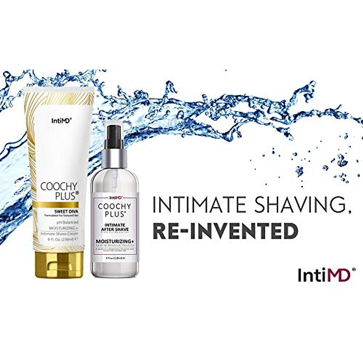 Coochy Plus Intimate Shaving Complete Kit - SWEET DIVA & Organic After Shave Protection Soothing Moisturizer Mist – Antioxidant Formula Prevents Razor Burns, Itchiness & Ingrown Hairs