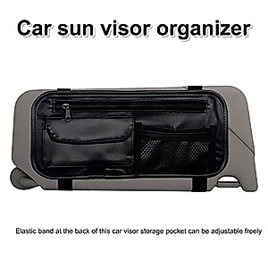 Left Driver Side Sun Visor Compatible with Honda Accord 2008 2009 2010 2011 2012 2013 2014 2015 2016 2017 with Light OEM : 83280-TA5-A51ZA (Grey)