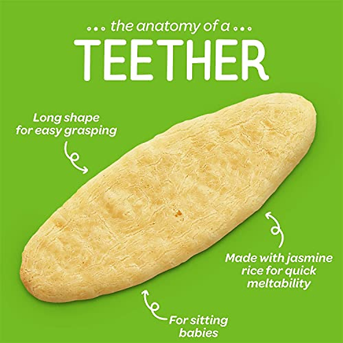 Happy Baby Gentle Teethers Organic Teething Wafers Banana Sweet Potato, Soothing Rice Cookies for Teething Babies Dissolves Easily Organic Gluten Free No Artificial Flavor,0.14 Ounce (Pack of 12)