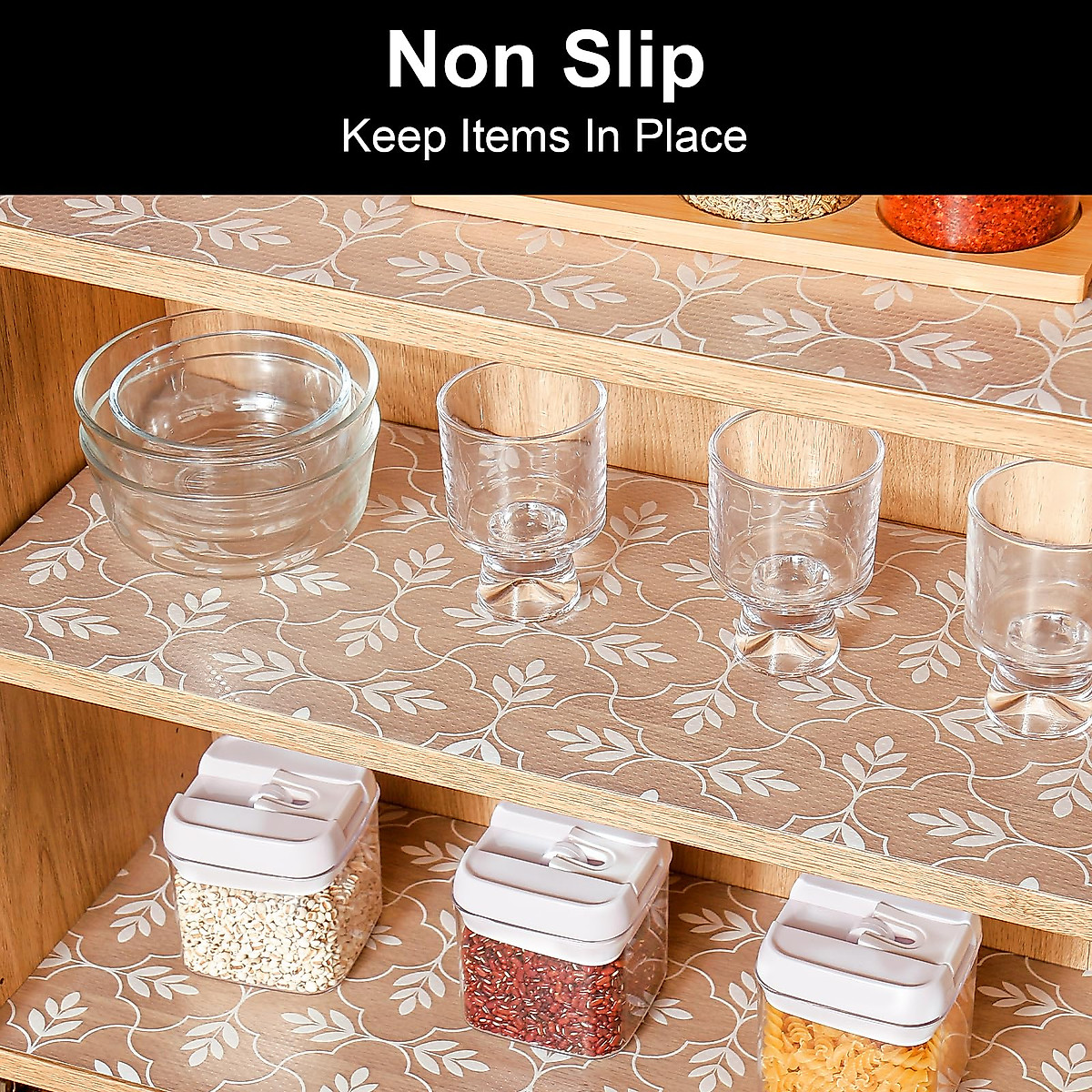 Cooyes Shelf Liner Drawer Liners, Shelf Liners for Kitchen Cabinets, Non-Adhesive Cabinet Liner, EVA Waterproof Non-Slip Refrigerator Liners for Kitchen Drawers (Transparent, 11.8 in x 9.9ft)