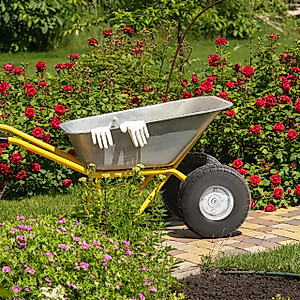 Yaheetech 10in Solid Wheelbarrow Tires 4.10/3.50-4 Sack Truck Cart Wheel Bearings for Wagon/Lawn/Garden/Beach/Trolley/Snowblower/Generator/Hand Cart 2PCS