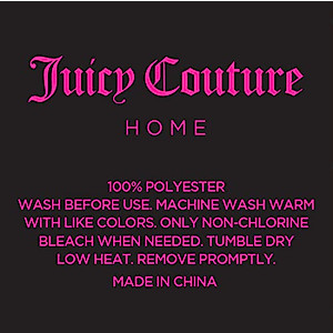Juicy Couture – Microber Sheet Set | King Size Bed Sheets | 4 Piece Set Includes Fitted Sheet, Flat Sheet and 2 Pillowcases | Deep Pockets, Wrinkle Resistant and Anti Pilling