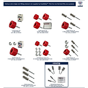 3-Size[6pc] Fitting Cleaning Brush Set (1/2, 3/4, 1.0-inch) Copper Pipe Cleaner for Power Drill, Stainless-Steel Wire Bore Brush, Metal Tube Brushes, Prep Copper/Bronze/Brass Fittings for Soldering