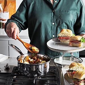 HENCKELS Clad H3 2-qt Saucepan, Induction Pan, Stainless Steel, Durable and Easy to clean