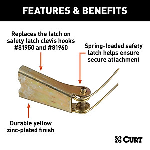 CURT 81999 Replacement Clevis Hook Safety Latch for CURT #81950 or #81960