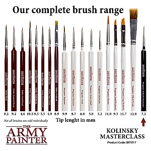 The Army Painter Masterclass Brush - Fine Detail Acrylic Paint Brushes with Kolinsky Sable Hairs – Small Paint Brush, Model Paint Brush & Fine Tip Paint Brushes for Miniature Watercolor Oil Painting