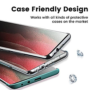 MOHAVE 2 Pack [Auto Alignment] Privacy Screen Protector for Samsung Galaxy S21 Ultra 5G 6.8 inch, Anti Spy Private Film, 7H Hybrid Material, 100% Ultrasonic Fingerprint ID Compatible, Case Friendly