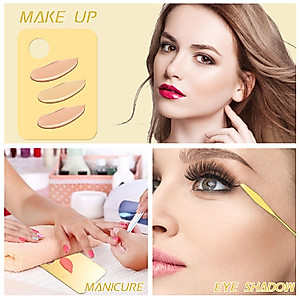 6 in 2 Sets Makeup Mixing Palette, Rainbow Acrylic Cosmetic Palette with Korean Makeup Spatula Tool for Mixing Foundation Eye Shadow Lipsticks Nail Art