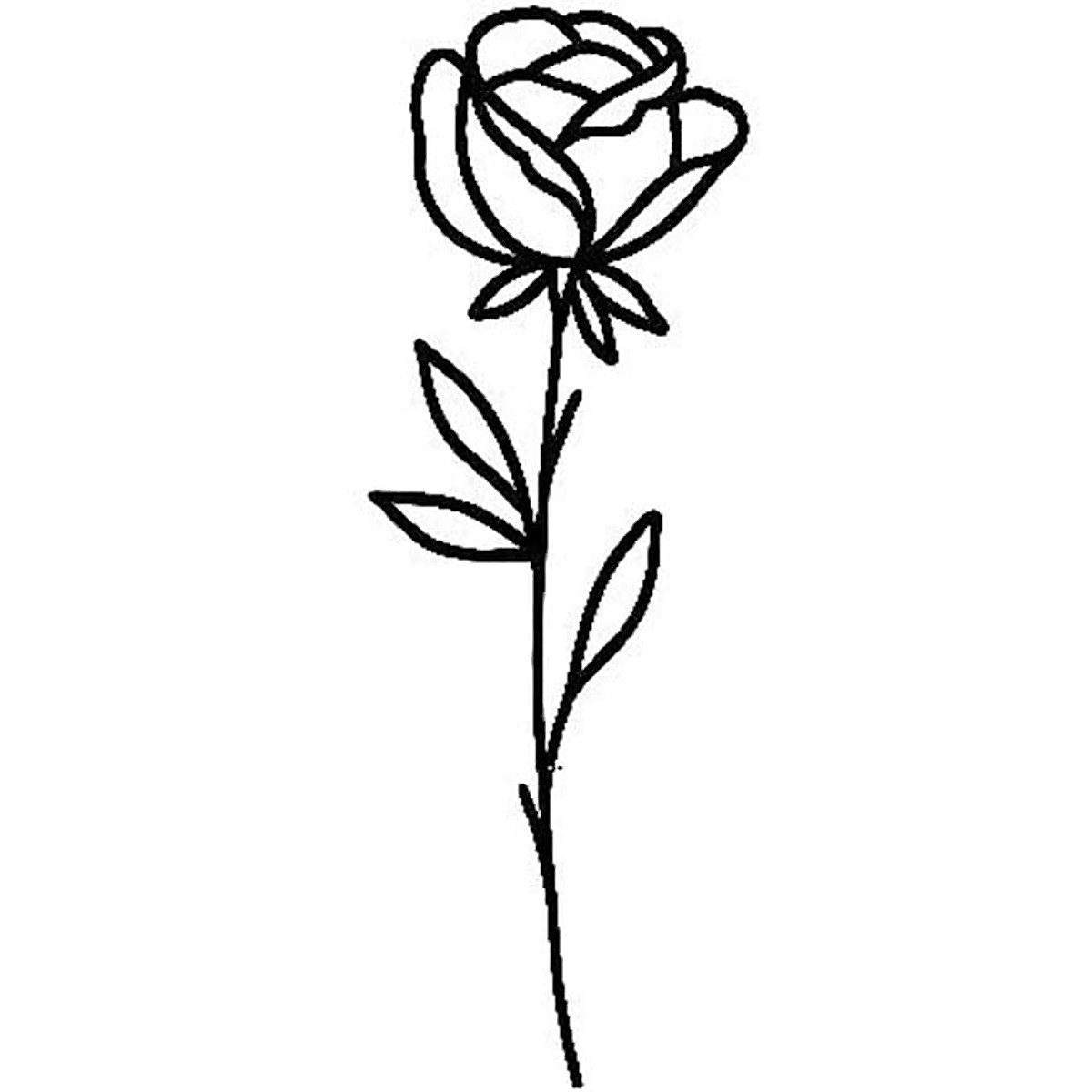 Inkbox Rose Temporary Tattoo, Realistic Long Lasting Semi-Permanent Tattoo, Authentic Tattoos For Women and Men with Easy Application - Lasts 5-10 Days, Moiety, 2x2