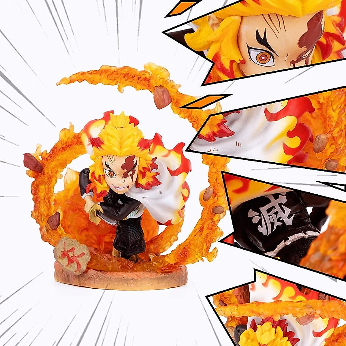 KELAKE GK Demon Slayer Rengoku Kyoujurou Figure Statue Figurine Model Doll Collection Cute Birthday Gifts PVC