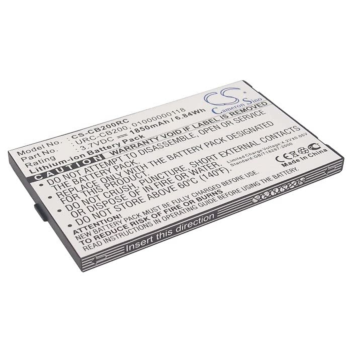 VI VINTRONS Battery for Sonos CB200, Controller 200, Controller CB200, Controller CR200, 01000000118, URC-CB200,