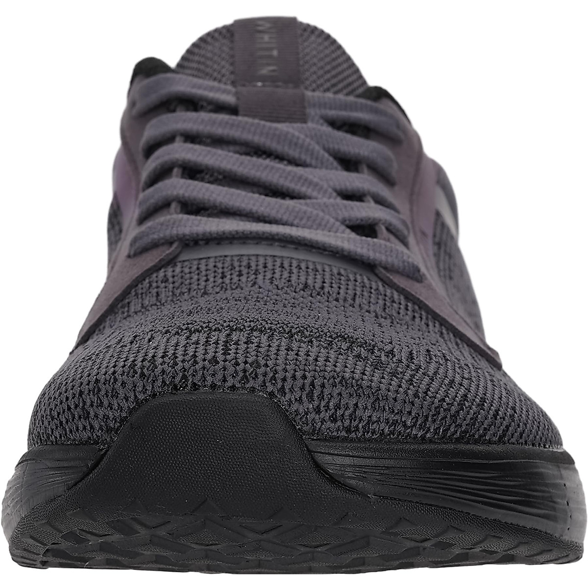 WHITIN Men's Wide Width Toe Box Road Shoes Zero Drop size 12 Tennis Sports Knit Breathable Indoor Workout Gym Rubber Non Slip Cushioned Grey 46