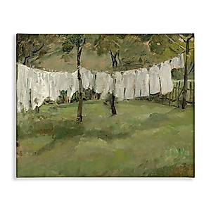 Stupell Industries Soothing Yard Clothesline Scene Canvas Wall Art, Design by Lettered and Lined