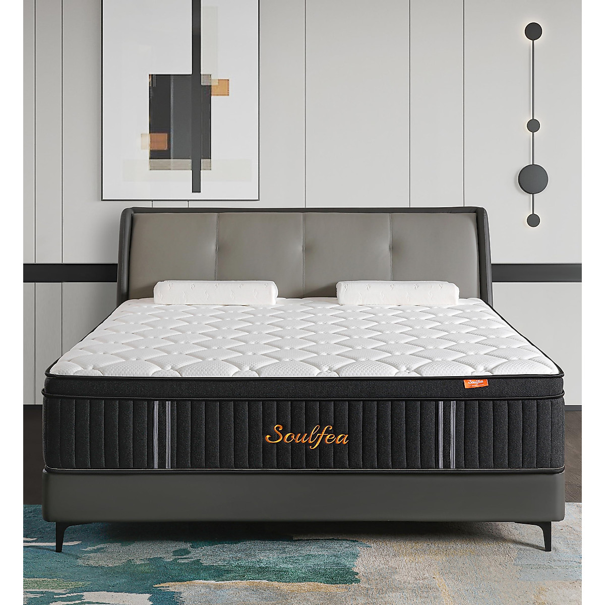 Soulfea Full Size Mattress,12 Inch Hybrid Full Mattress in a Box with Memory Foam & Individual Pocket Spring for Edge Support,Pressure Relief,Medium Firm,CertiPUR-US.