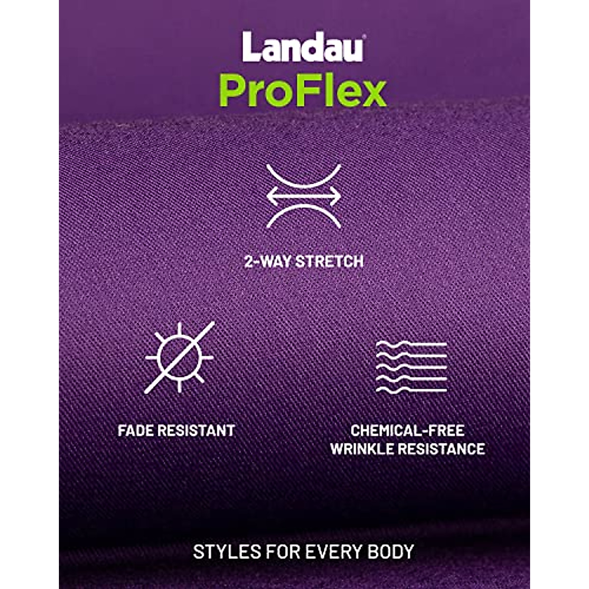 Landau Proflex Tailored Fit Stretch 7-Pocket Jogger Scrub Pants for Women 2030PRV Wine