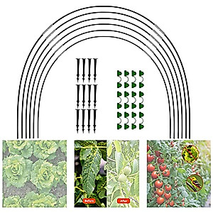 18 Pcs Upgraded Greenhouse Hoops Grow Tunnel Up,Garden Greenhouse Hoops,Arched Plant Support,Tunnel Hoop Greenhouse Frame,Frame Gardening Bed Tunnel Support Frame For Row Cover,Raised Beds,Farmland