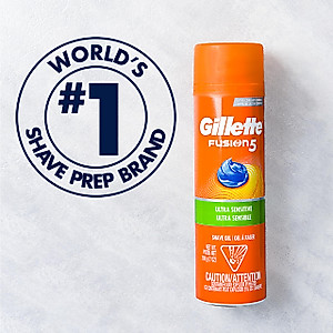 Gillette Fusion5 Ultra Sensitive Shave Gel, 7oz (Pack of 6)
