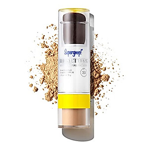 Supergoop! (Re)setting 100% Mineral Powder, Medium - 0.15 oz - Makeup Setting Powder + Broad Spectrum SPF 35 PA+++ Sunscreen - With Ceramides, Olive Glycerides & Coated Silica Spheres