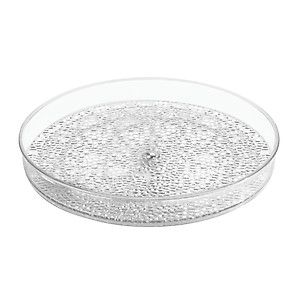 iDesign The Rain Collection Lazy Susan Turntable Organizer, 9" x 9" x 1.5", Clear