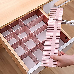 4pcs Drawer Divider Organizer,Plastic Drawer Storage Partition, Home Adjustable Clapboard,Closet Separator Tidy Organizer Container for Underwear Socks Belt Office Supplies (47 * 7CM-blue), 4pcs Dr