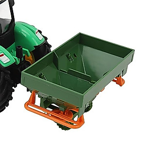 DAUZ RC Farm Tractor Toy, 4CH Nonslip 3 in 1 1:24 RC Tractor Toy Set for Gift (Green)