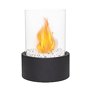 JHY DESIGN Extra Large Tabletop Fire Bowl Pot Portable Tabletop Fireplace–Clean-Burning Bio Ethanol Ventless Fireplace