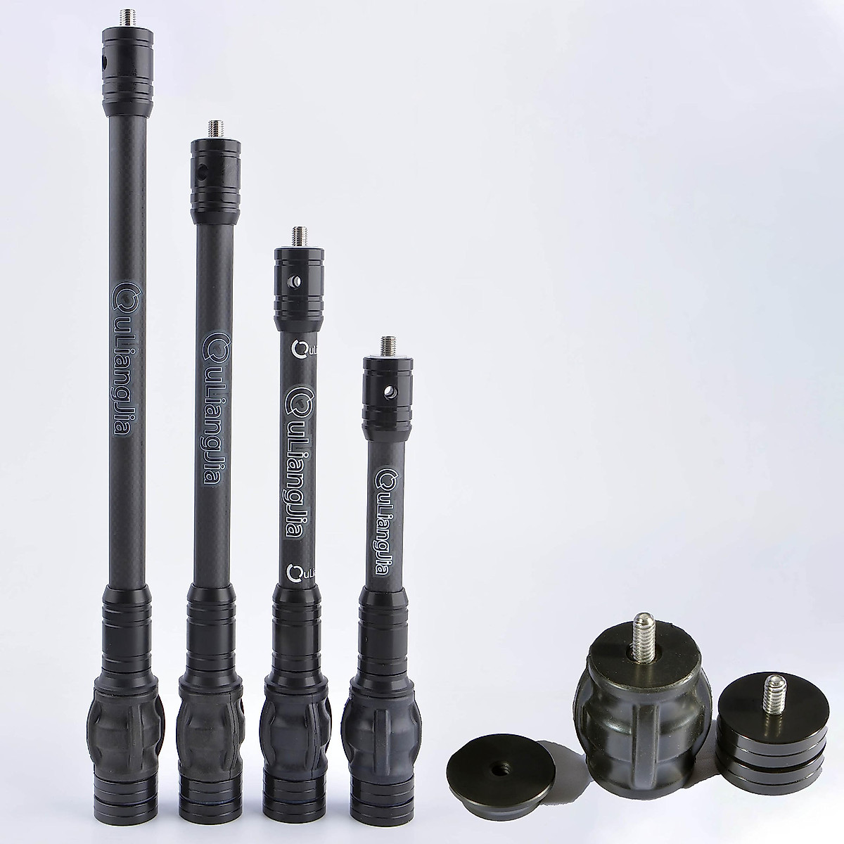 AMEYXGS Archery Bow Stabilizer 6" 8" 10" 12" Rod Balance Bar with Damping System and Weights Shock Absorber for Compound Bow Archery Accessory (6" Stabilizer)