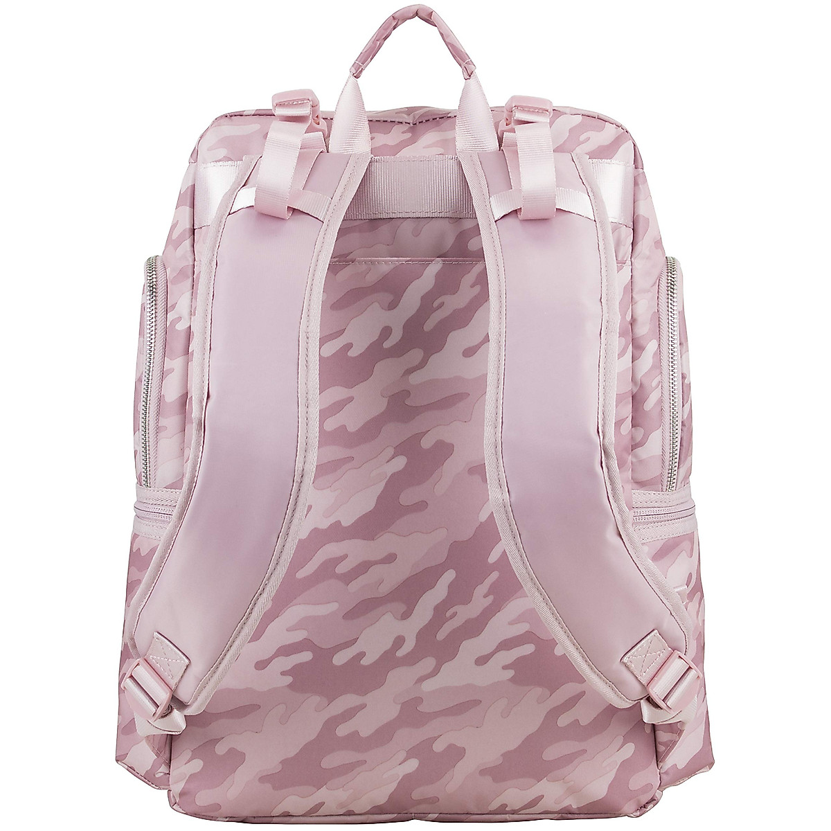 BODHI Baby Waterproof Multi-Function Travel Essentials Baby Tote Diaper Bag Backpack Changing Pad, Stroller Straps for Parents, Unisex, Pink Fluid Camo