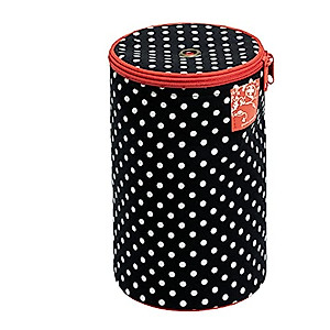 Prym Dispenser, Polka Dots Wool Storage, Black