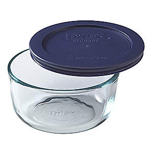Pyrex 14-Piece Simply Store with Blue Covers, Clear