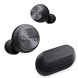 Technics True Wireless Earbuds | Bluetooth Earbuds | Dual Hybrid Technology, Hi-Fi Sound, Compact Design | Alexa Compatible | (EAH-AZ70W-K), Black (Discontinued by Manufacturer)