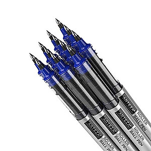 ARTEZA Rollerball Pens, Pack of 20, 0.7mm Blue Liquid Ink Pens for Bullet Journaling Fine Point Rollerball, Office Supplies for Writing, Taking Notes & Sketching