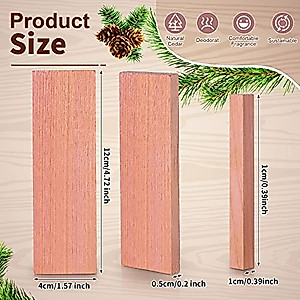 100 Pcs Cedar Blocks for Clothes Storage Natural Fragrance Wood Planks Cedar Chips with Cedar Balls/Cedar Sticks for Closet Storage Kitchen Wall and Drawer Accessories (Blocks and Sticks)