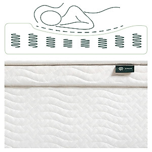 ZINUS 12 Inch Foam and Spring Hybrid Mattress [New Version], King, Fiberglass Free, Medium Firmness, Durable Support, Certified Safe Foams & Fabric, Mattress in A Box