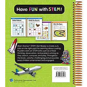 Brain Games STEM - Get Ready to Code: Picture Puzzles for Growing Minds (Workbook for Kids 3 to 6)