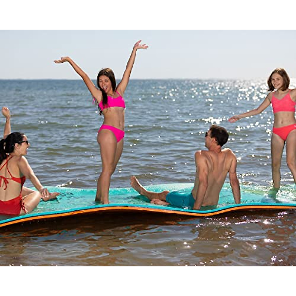 Maui Mat (by Aqua Lily Products): Floating Foam Fun Pad Designed for Water Recreation and Relaxing (14 foot)