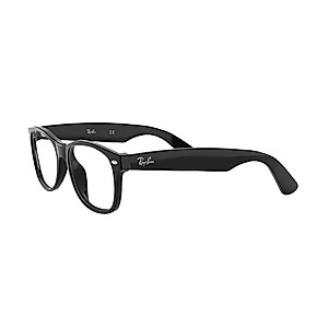 Ray-Ban RX5184 New Wayfarer Square Prescription Eyeglass Frames, Black/Demo Lens, 54 mm