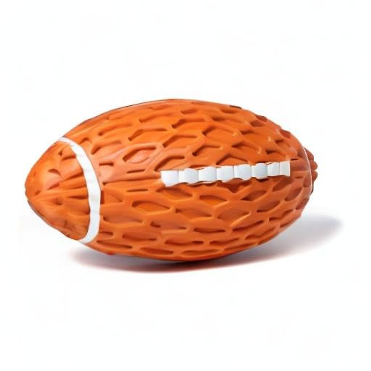 Dog Toys Ball Pet Squeaky Toys Rubber Floating Football, Interactive and Trainning Durable Chew Toys for Fetching Games for Agressive Chewer(Orange)