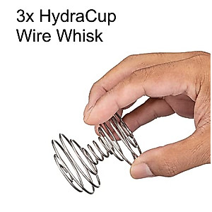 Hydra Cup - [3 PACK Insulated Stainless Steel Shaker Bottle with Barbell Blender Wire Whisk, Double Walled Vacuum Protein Mixes Shaker Cup, Keep Hot & Cold (3)