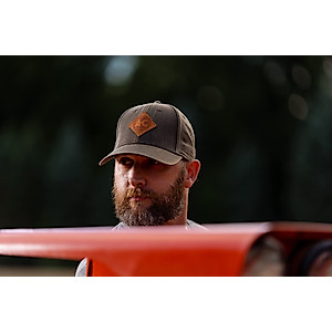 RITTRO Vintage Allis Chalmers Logo Hat, Leather Emblem, Oil Distressed