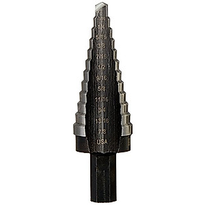 IRWIN Step Drill Bit, 3/16-Inch to 7/8-Inch, 3/8-Inch Shank (10234)