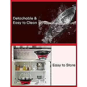 Popcorn Machine, 6 QT Automatic Stirring Popcorn Maker, Electric Hot Oil Popcorn Popper, DIY Flavor，Detachable & Nonstick Plate, Large Lid For Serving Bowl, Free Measuring Cups，Safety ETL Approved (6 QTS)