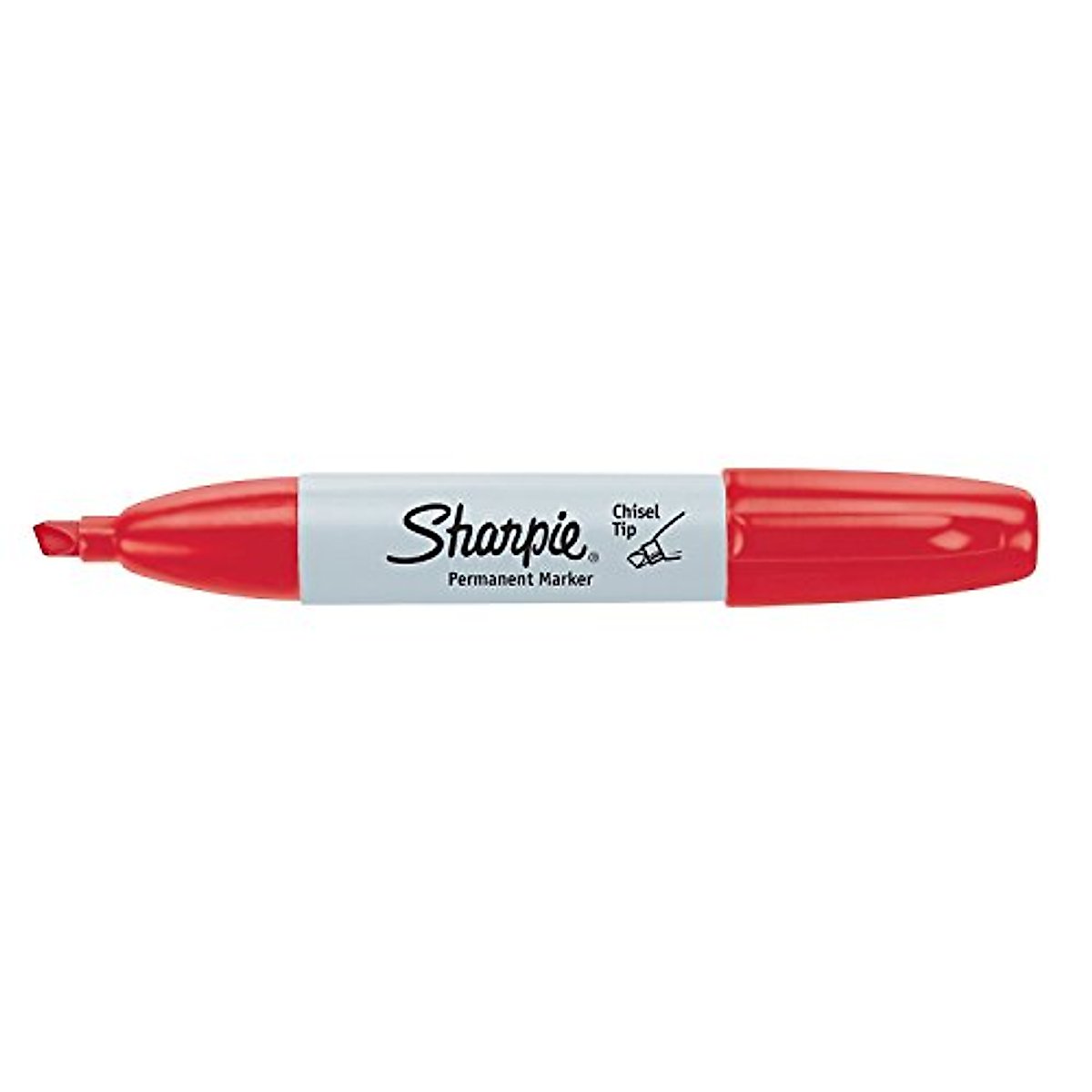 Sharpie Permanent Marker, Chisel Tip, Red, 5 Markers per order (38283)