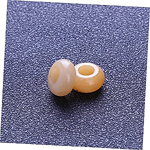 EXCEART 40 Pcs Color Beads Bulk Bracelets Bangles Making Agate Beads Blue Lace Agate Beads Gemstone Donut Loose Beads Jewelry Beads Beading Kits Round Beaded Black Onyx Accessories