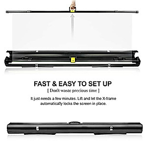 Julius Studio (Pull-up Type) 5 x 6.2 ft. / 60 x 75 inch White Screen, Collapsible Pure White Background, Pull Up Roll Down Auto Locking, No Wrinkle, Portable Handle Grip, Easy Install & Fold, JSAG665