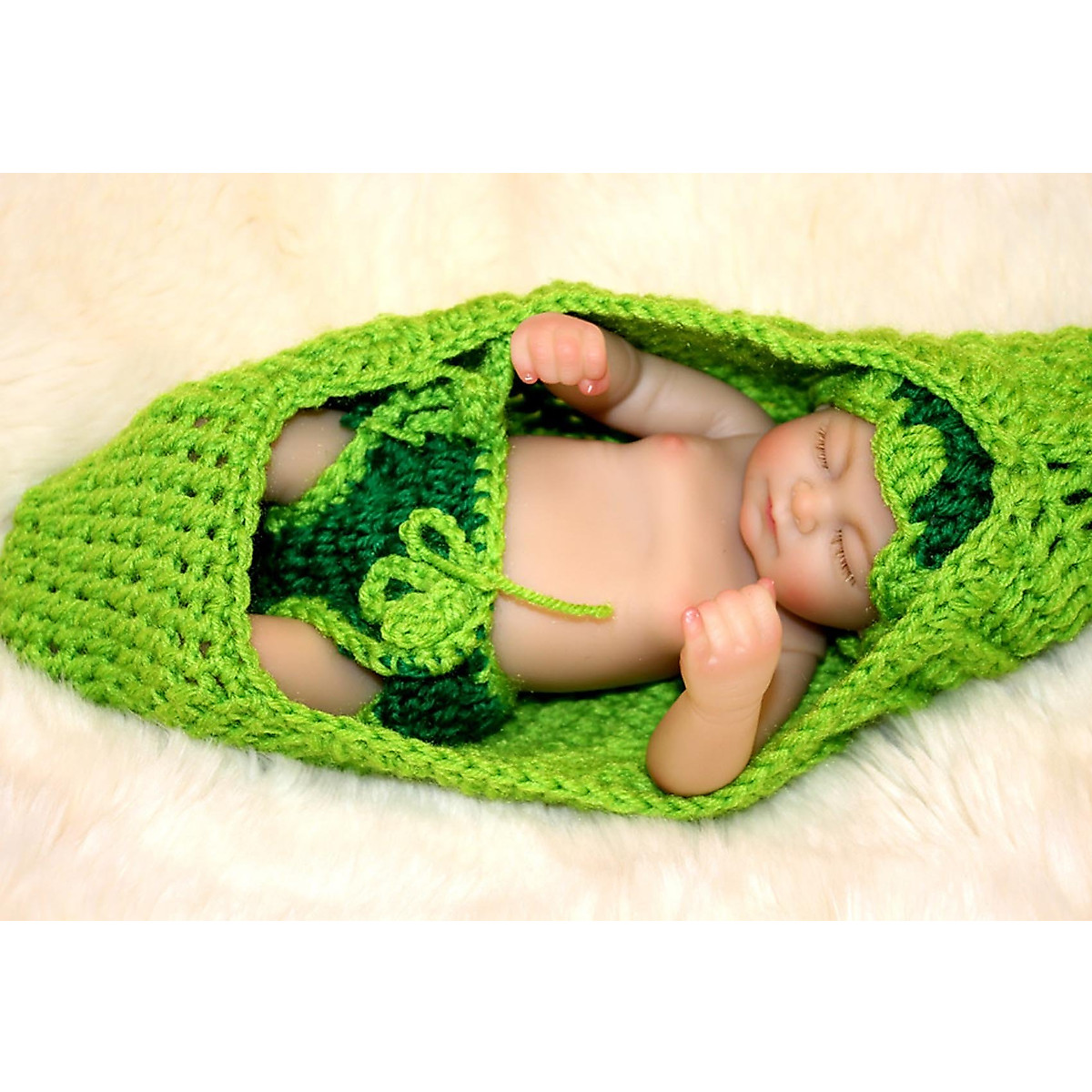 Wamdoll Miniature 10" Alive Beautiful Dreamer Newborn Baby Dolls Silicone Vinyl Full Body Washable for Girl