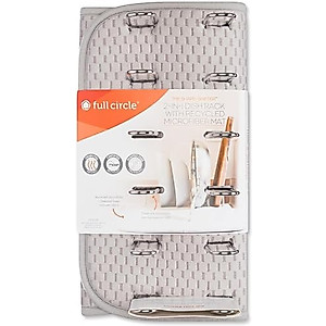 Full Circle Shape Shifter Kitchen Sink Accessories, Recycled Microfiber Dish Mat + Rack, Gray