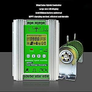 Battery Off Grid Controller, Wind Turbine Solar Hybrid, MPPT Charge Boost Controller, 400W Solar Wind Hybrid Charge Regulator 12V/24V Auto Identification System Voltage, Wind Turbine Generator ve
